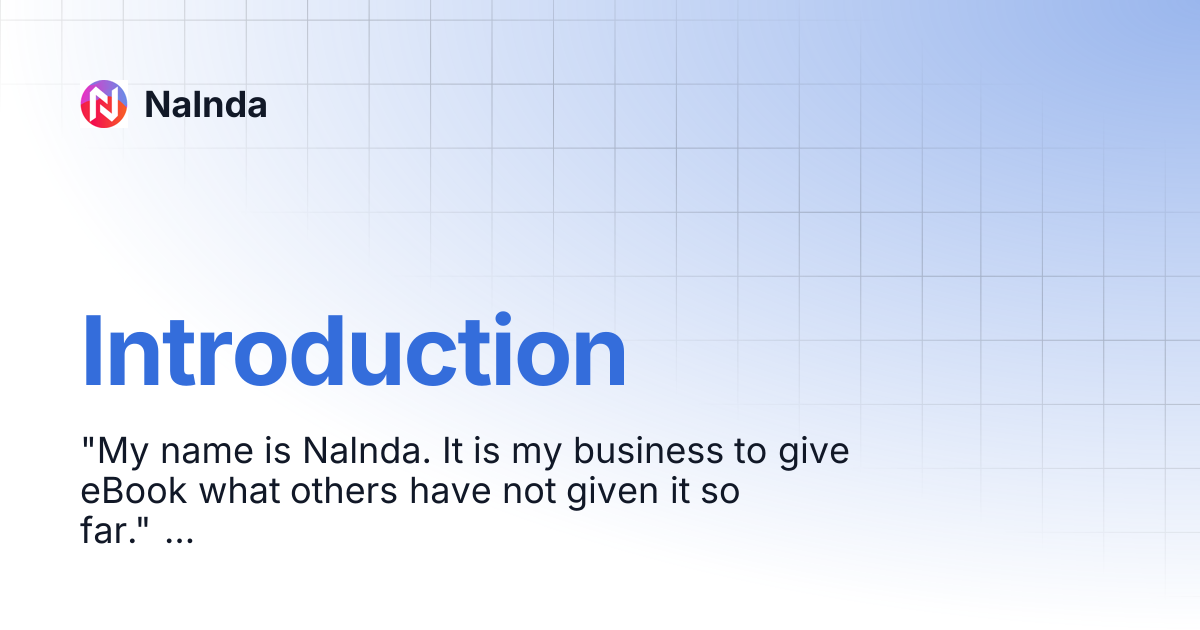 Introduction | Nalnda